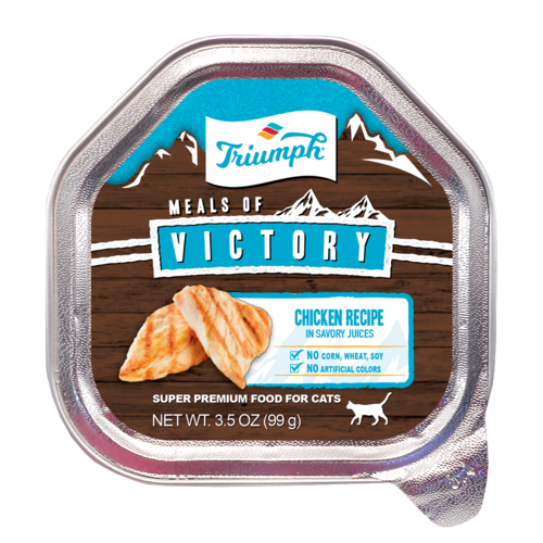 Triumph Meals of Victory with Chicken Recipe Wet Cat Food Cups - Gap ...